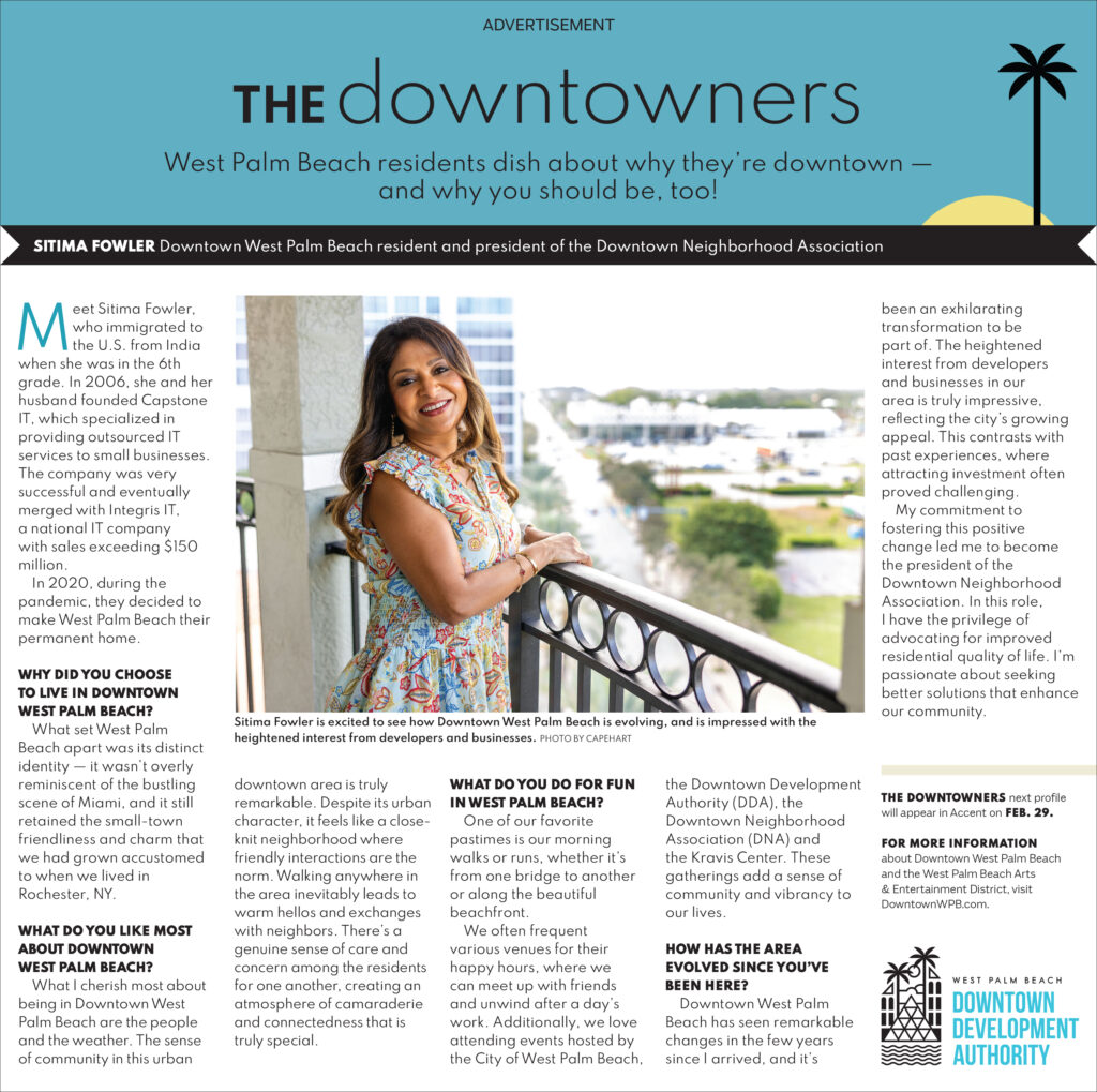 The Downtowners - Sitima Fowler, Downtown West Palm Beach Resident ...